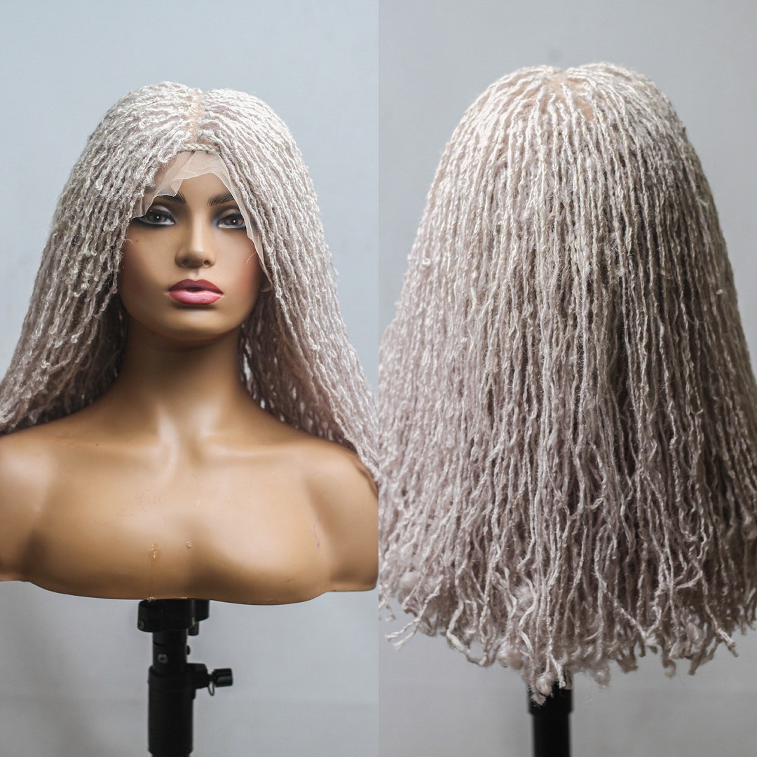 Skinny Platinum Blonde Sister Locs Full Lace Handmade Locs Free ...