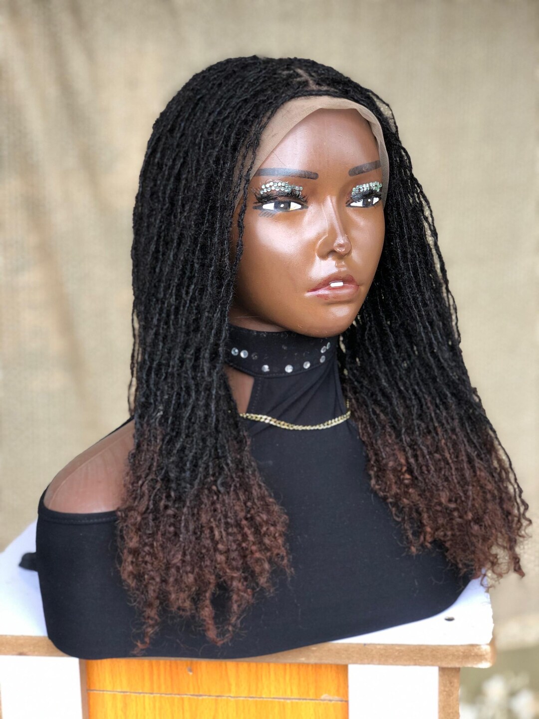 Title Full Lace Human Hair Sisterlocshuman Hair Dreadlocks Skinny Locsmicro Locs Etsy