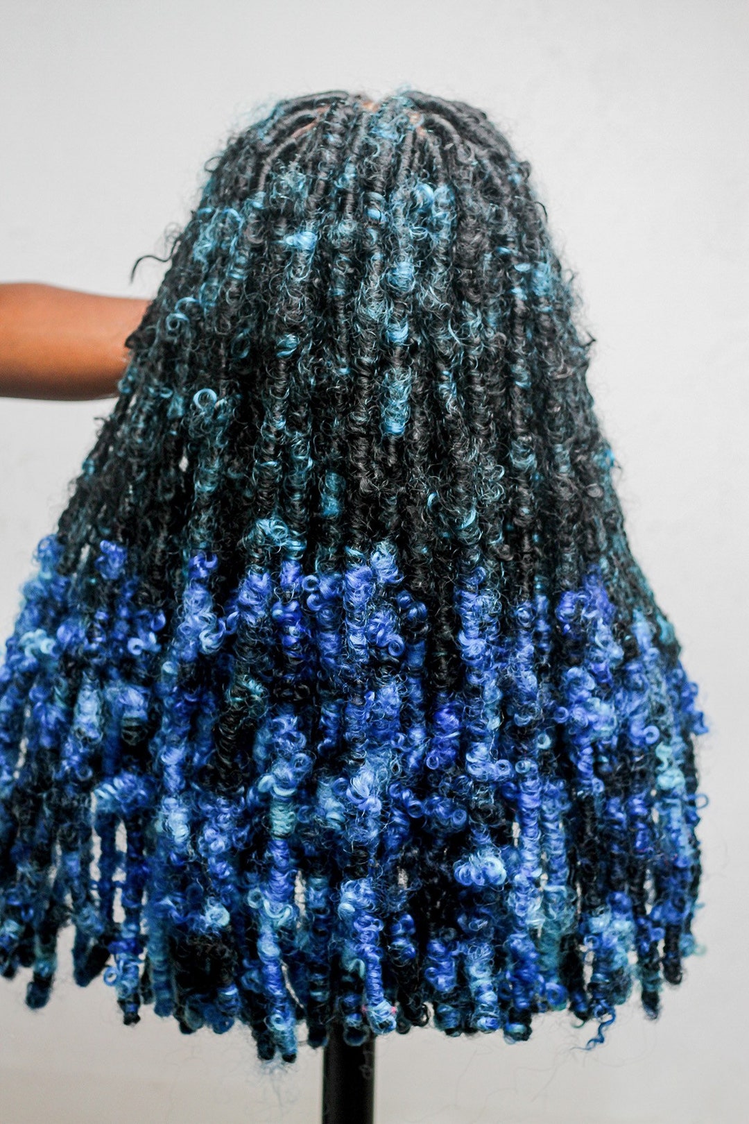 Ombré Butterfly Black/light Blue Locs Free Shipping - Etsy