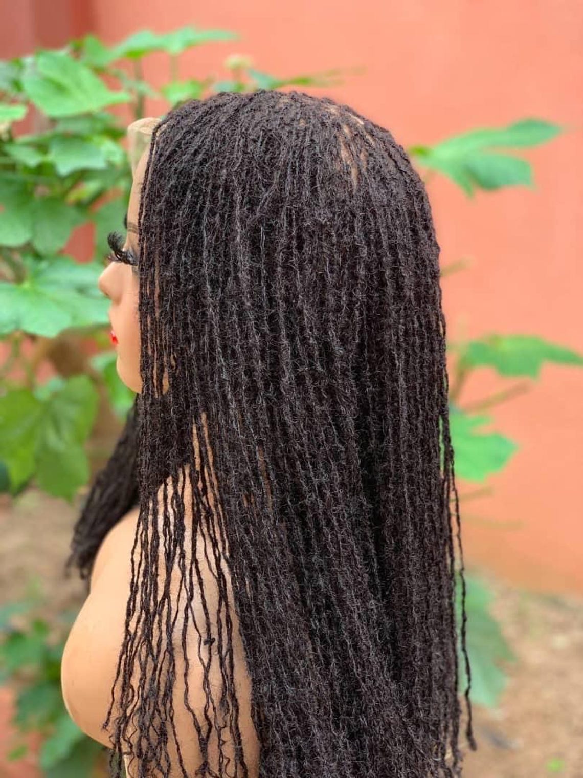 Skinny Black Sister Locs Human Hair Full Lace Handmade Locs Free ...