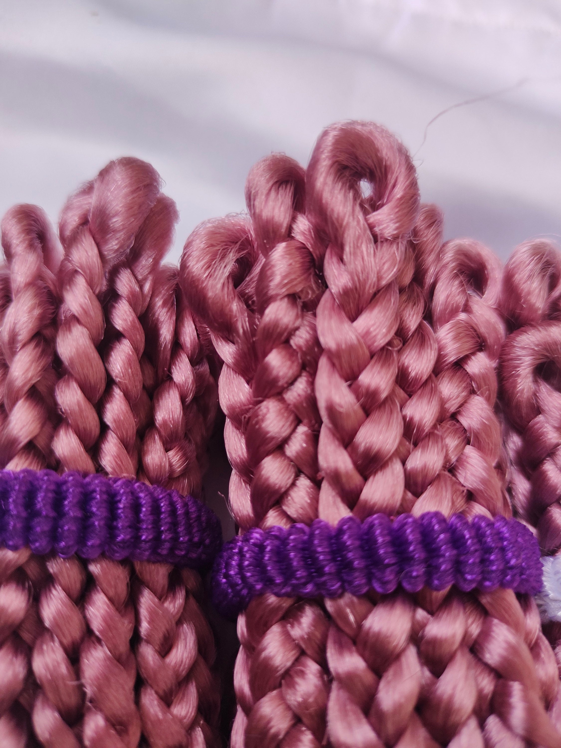 Prelooped Crochet Baby Pink Braids With Curly Ends Box Braids 12 Inches ...