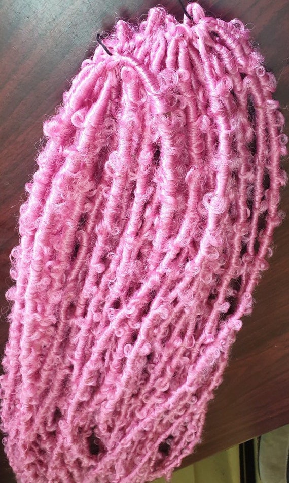 Pink Butterfly Locs Prelooped Crochet Locs Handmade - Etsy