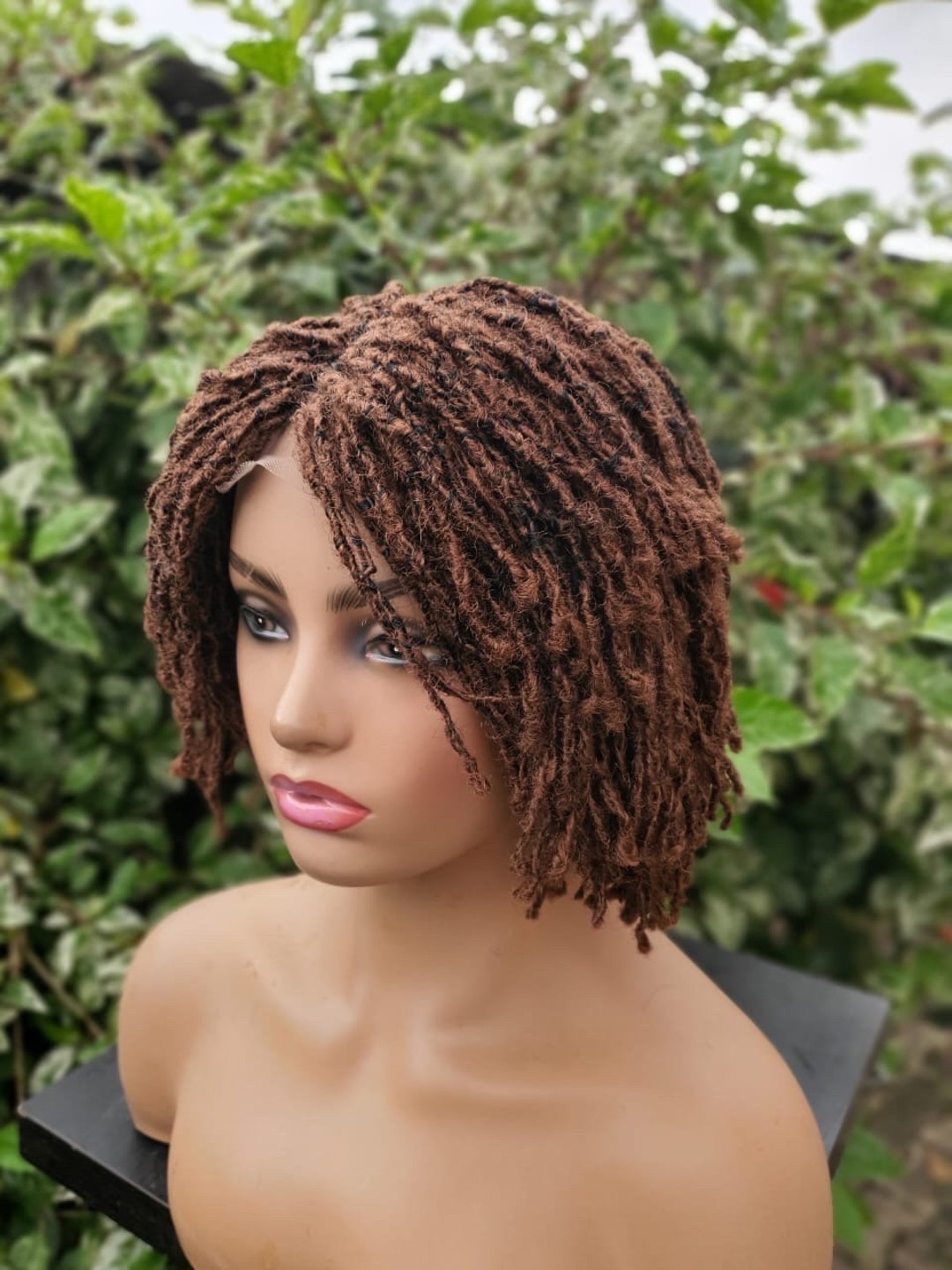 Skinny Warm Colour 30 Sister Locs 13x7 Frontal Layered Handmade Locs ...