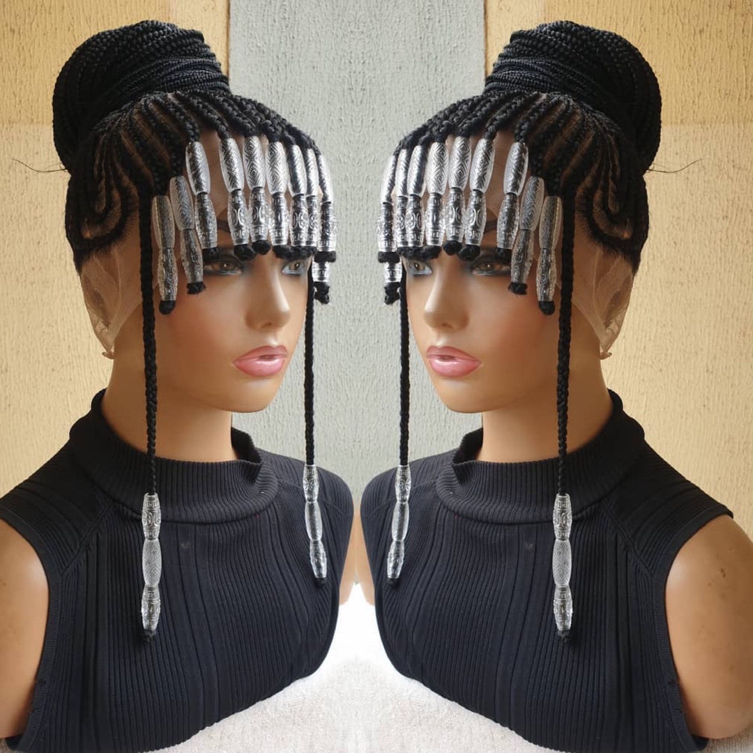 Braided Wig Full Lace Handmade Updo Free Shipping - Etsy