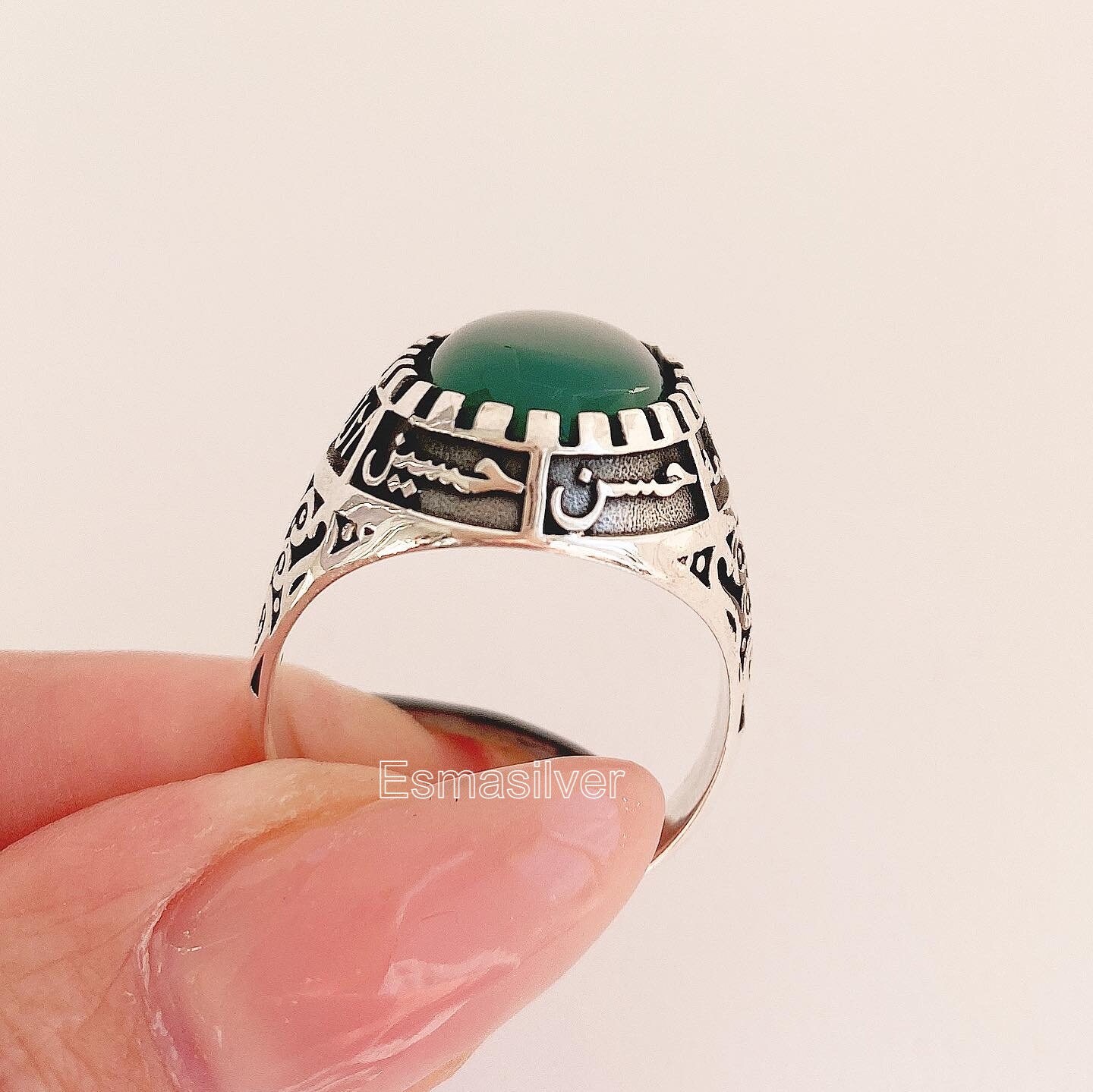 God Shia Allah Ali Hassan Fatemeh Hussein Ring Men's - Etsy UK