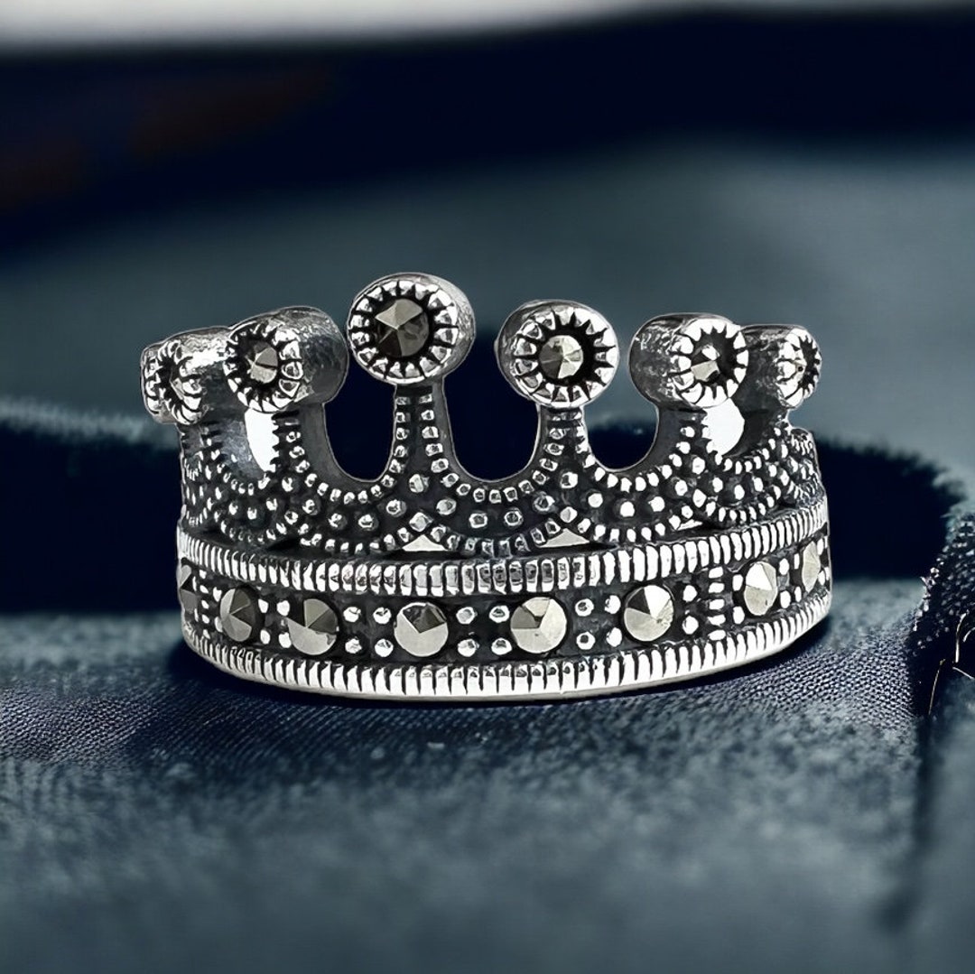 925 Silver Princess, Queen Crown Jewels Ring for Women, Teen Girls ...