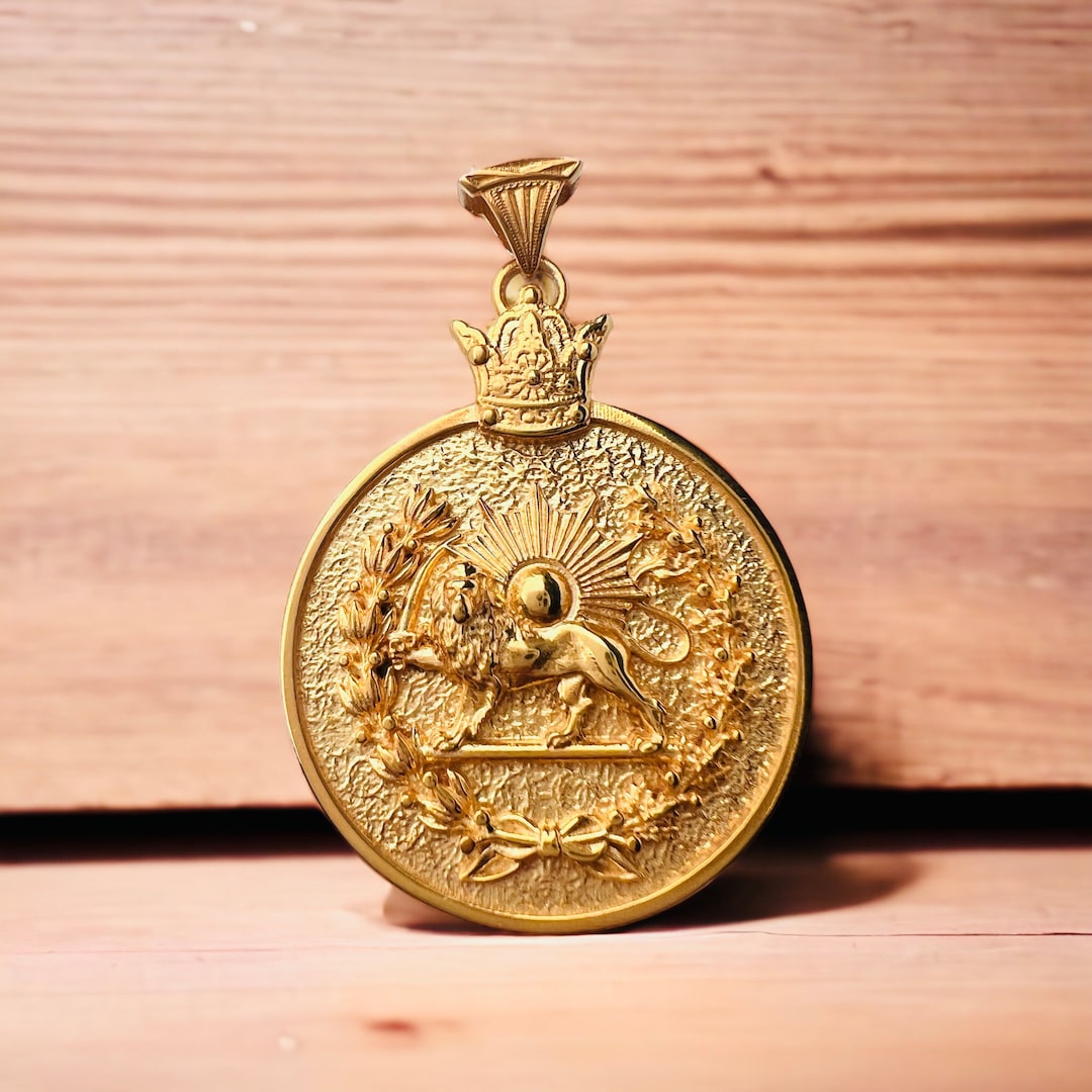 Made in Turkey ,imperial Lion & Sun Coat of Arm Persia Persian Farvahar ...