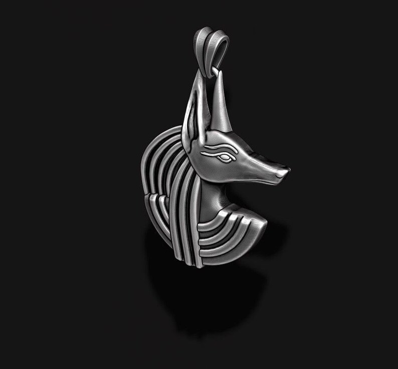 Egyptian Anubis Head Pendant Sterling Silver 925 - Etsy