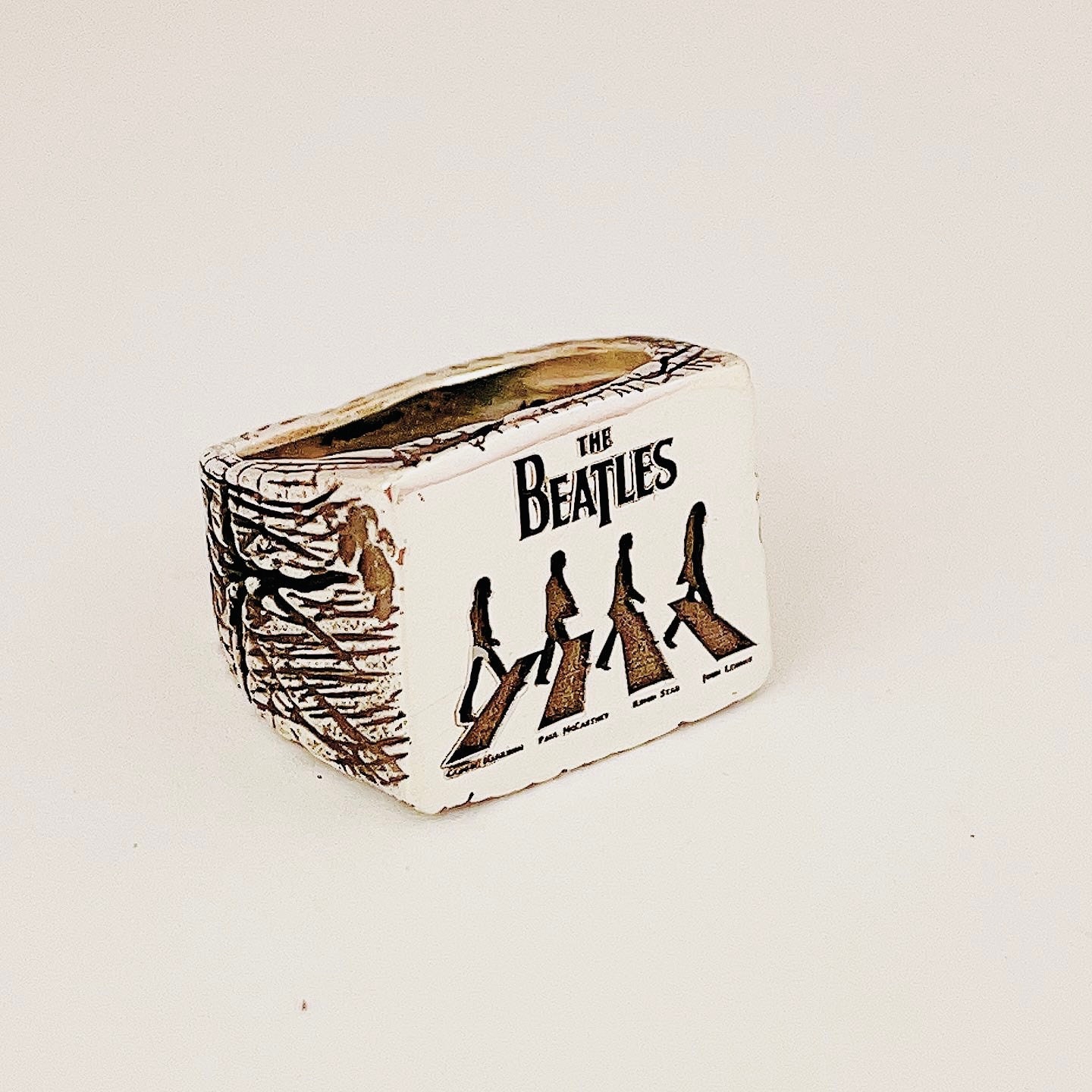 Beatles Sterling Silver Ring 925 Retro Boho Style Rockstar Ring Biker ...