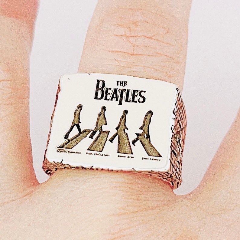 Beatles Sterling Silver Ring 925 Retro Boho Style Rockstar Ring Biker ...