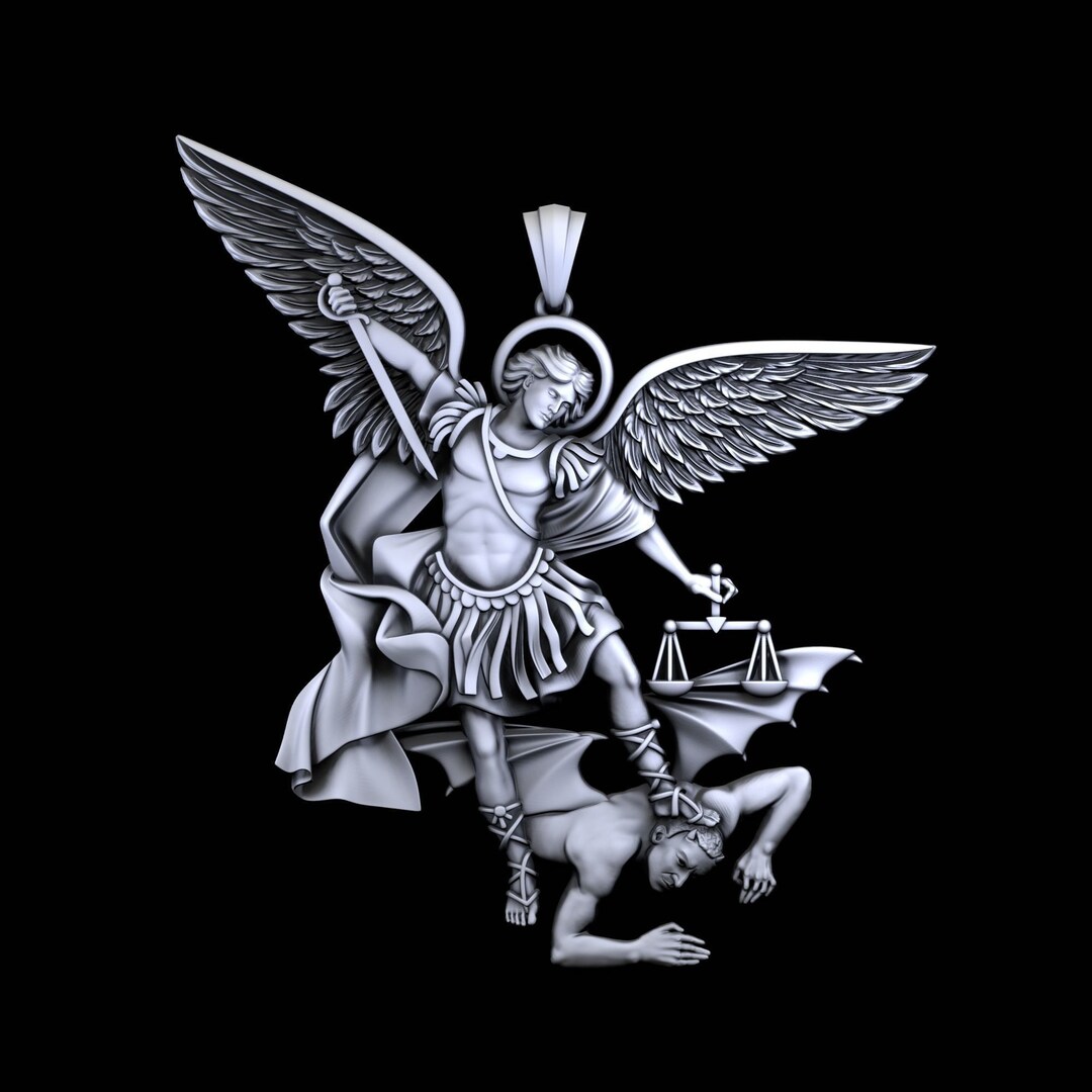 Justice St Michael the Archangel Pendant 3D Sacred Symbol Talisman ...