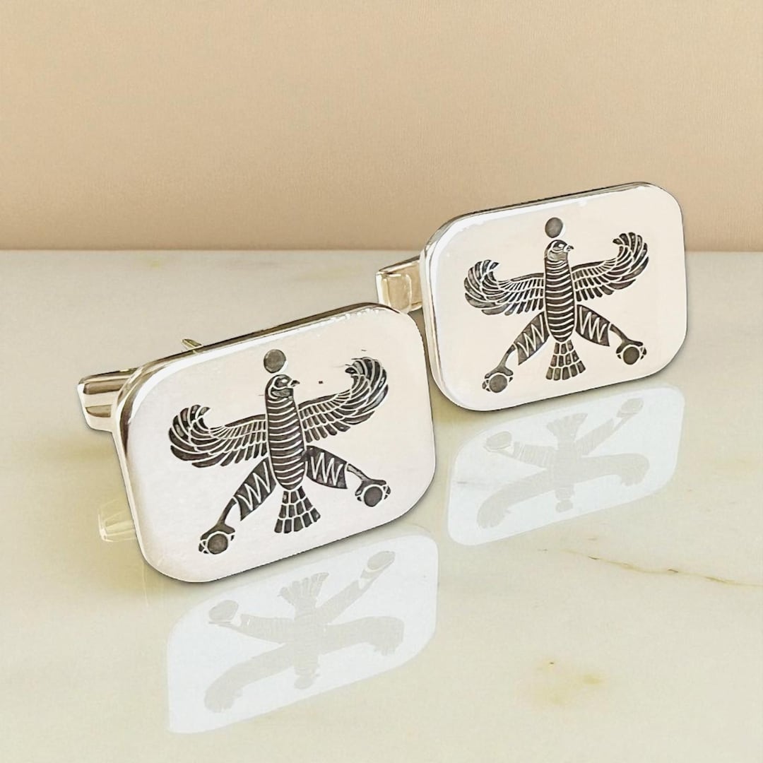 Cyrus the Great Achaemenid Shahbaz Falcon Eagle Cufflinks – Darius ...