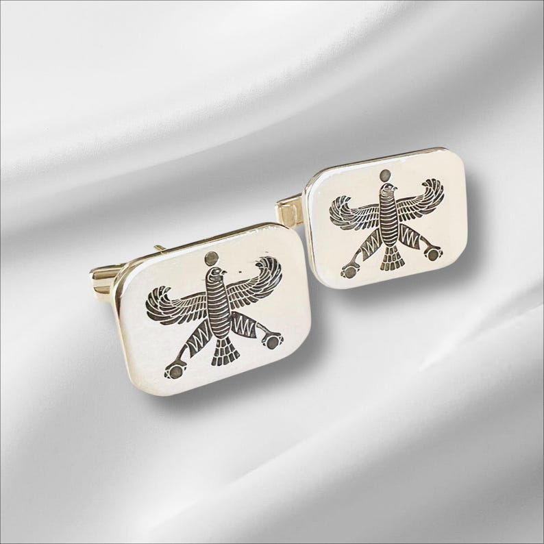 Cyrus the Great Achaemenid Shahbaz Falcon Eagle Cufflinks – Darius ...