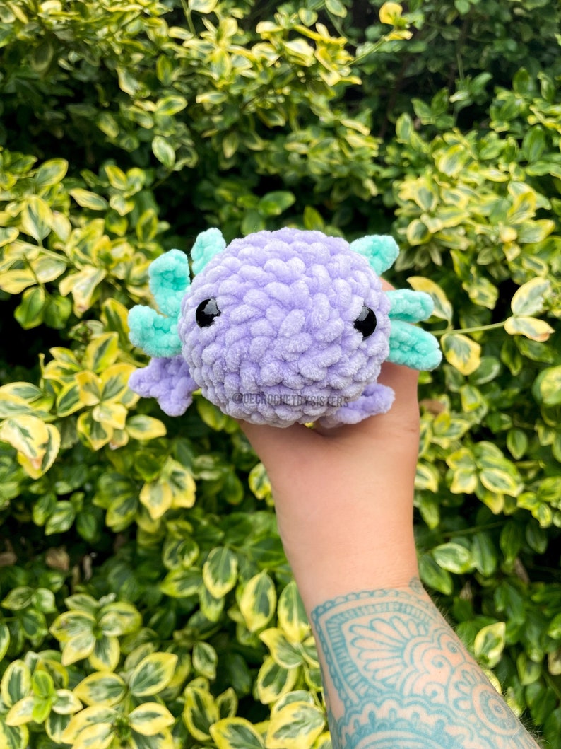 Crochet Axolotl Laying Axolotl Plushie Axolotl Plush Toy - Etsy