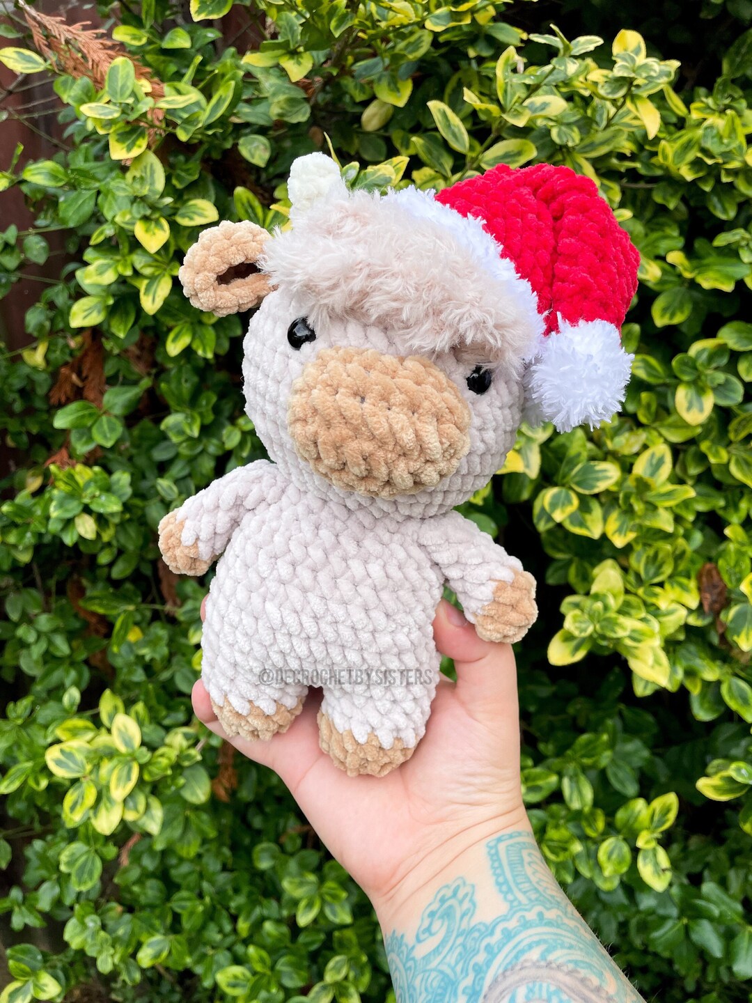 Crochet Highland Christmas Cow Plushie, Handmade Plush Toy Gift - Etsy