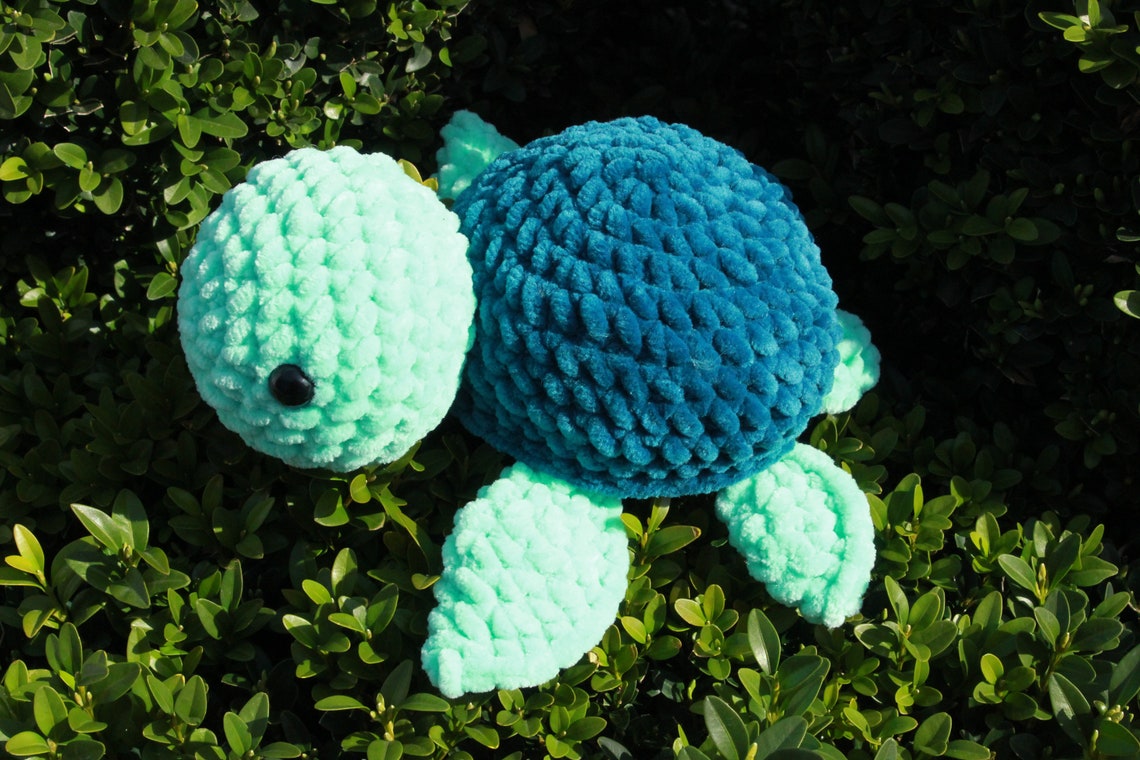 Crochet Sea Turtle Plushie Cute Amigurumi Stuffed Animal Toy | Etsy