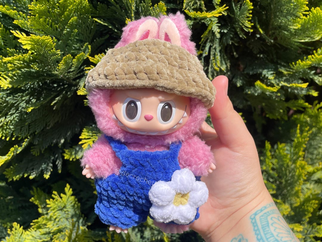 Daisy Flower Labubu Outfit - Spring Crochet Doll Clothes and Hat - Etsy