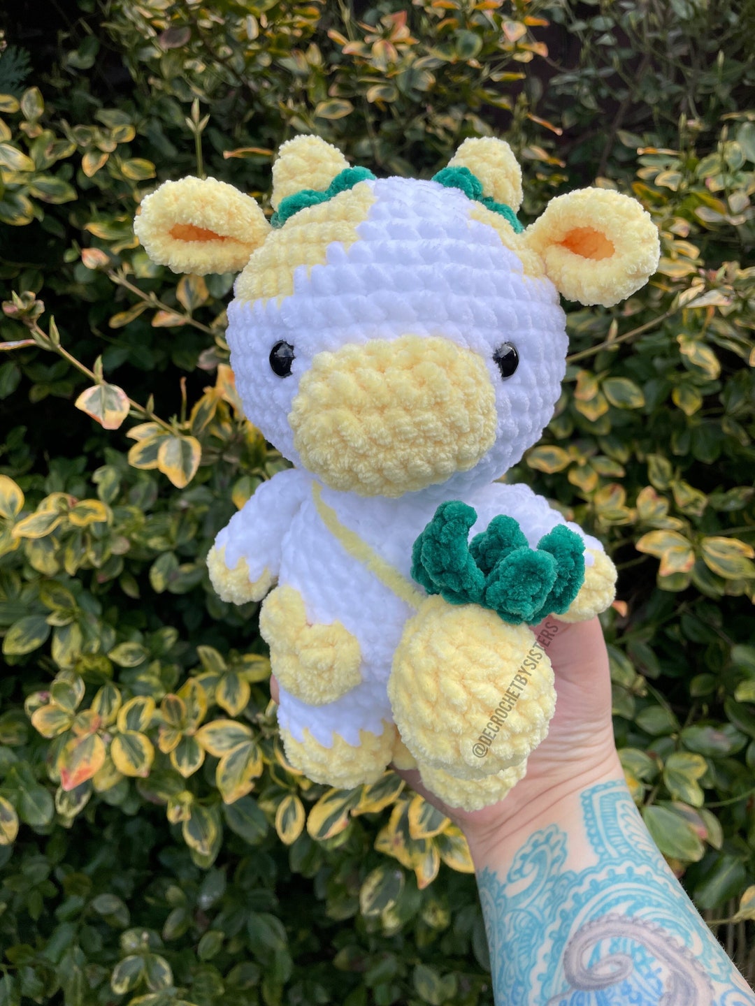Crochet Cow, Pineapple Cow Plushie, Cow Plushie, Crochet Cow Plush - Etsy