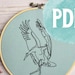 Japanese Crane Embroidery Pattern: Sakura Origami Design (PDF Download ...