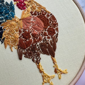 Digital PDF Pattern Mister Rooster Floral, PDF Guide, Instant Download ...