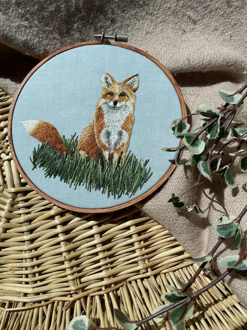 Red Fox Guide PDF Pattern Hand Embroidery Digital Download - Etsy