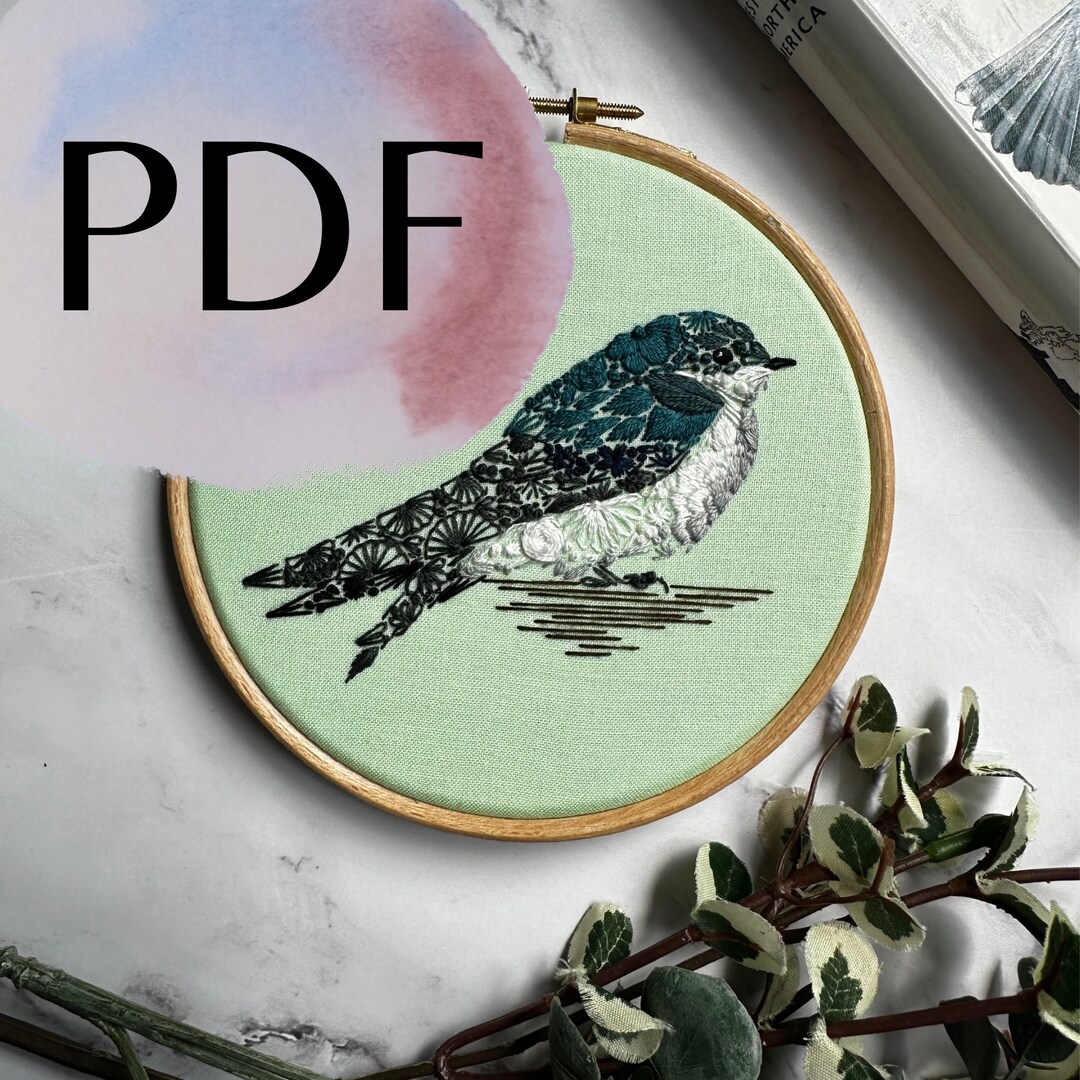 Digital PDF Pattern Tree Swallow, PDF Guide, Instant Download, Hand ...