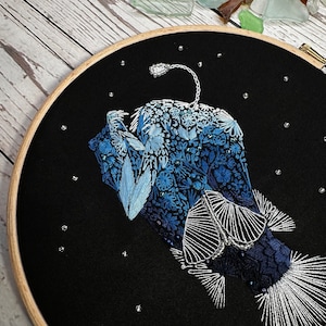 Digital PDF Pattern Deep Sea Anglerfish, PDF Guide, Instant Download ...