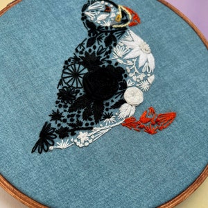 Digital PDF Pattern Atlantic Puffin Floral, PDF Guide, Instant Download ...