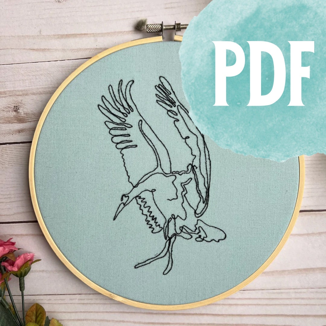 Sandhill Crane Guide PDF Pattern - Hand Embroidery - Digital Download ...