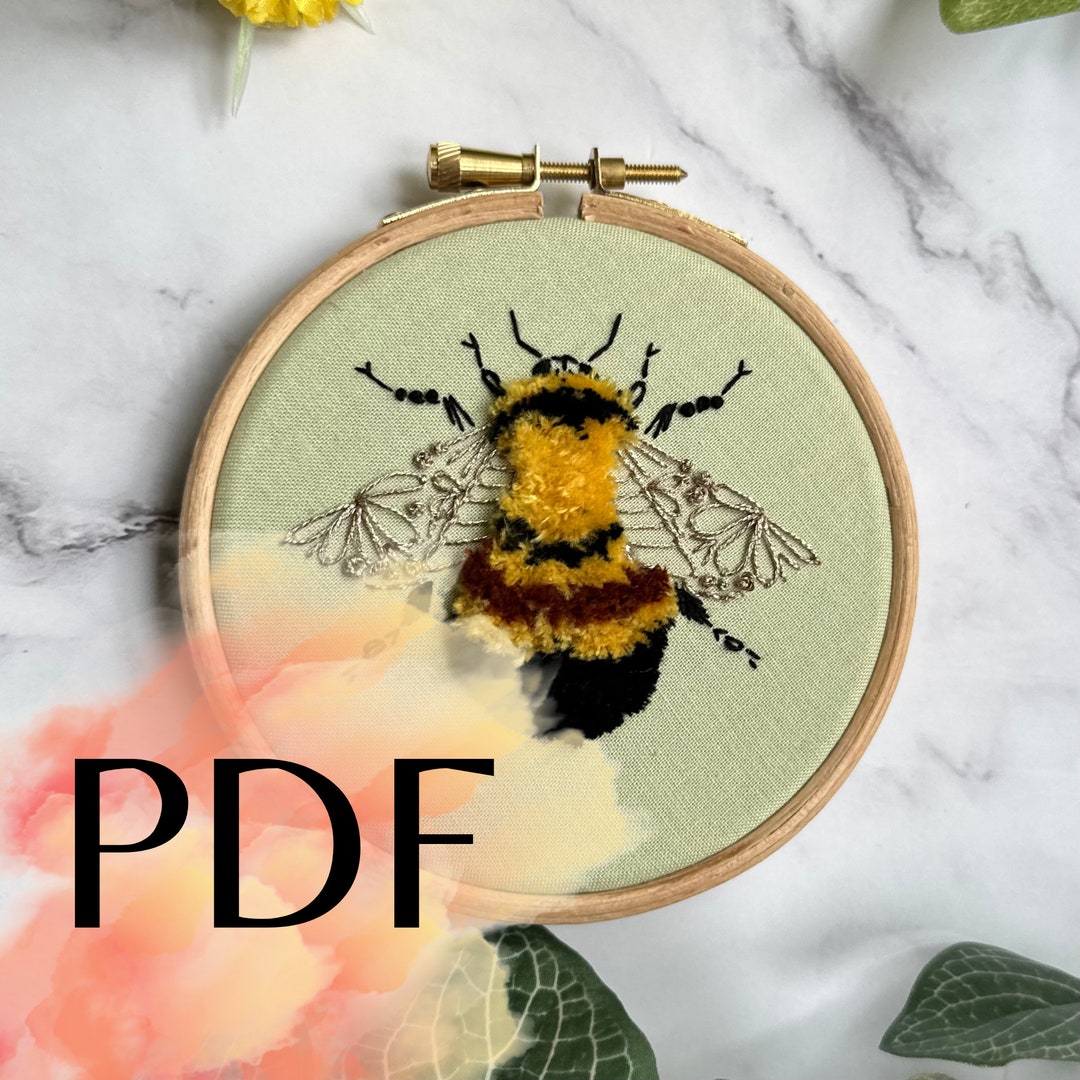 Rusty Patched Bumblebee Embroidery Pattern: Beginner Friendly (PDF ...