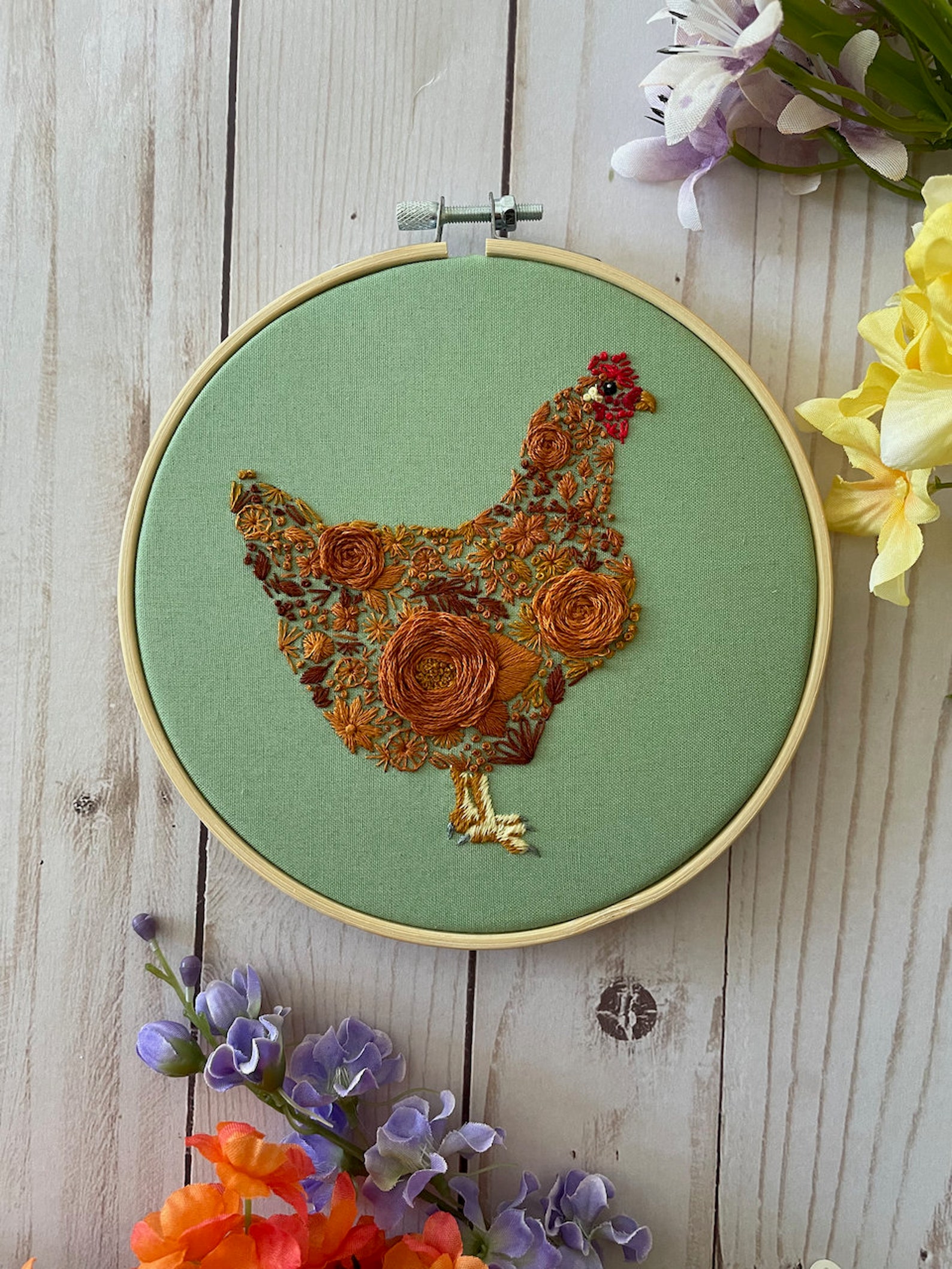 Digital PDF Pattern Farm Floral Chicken PDF Guide Instant - Etsy