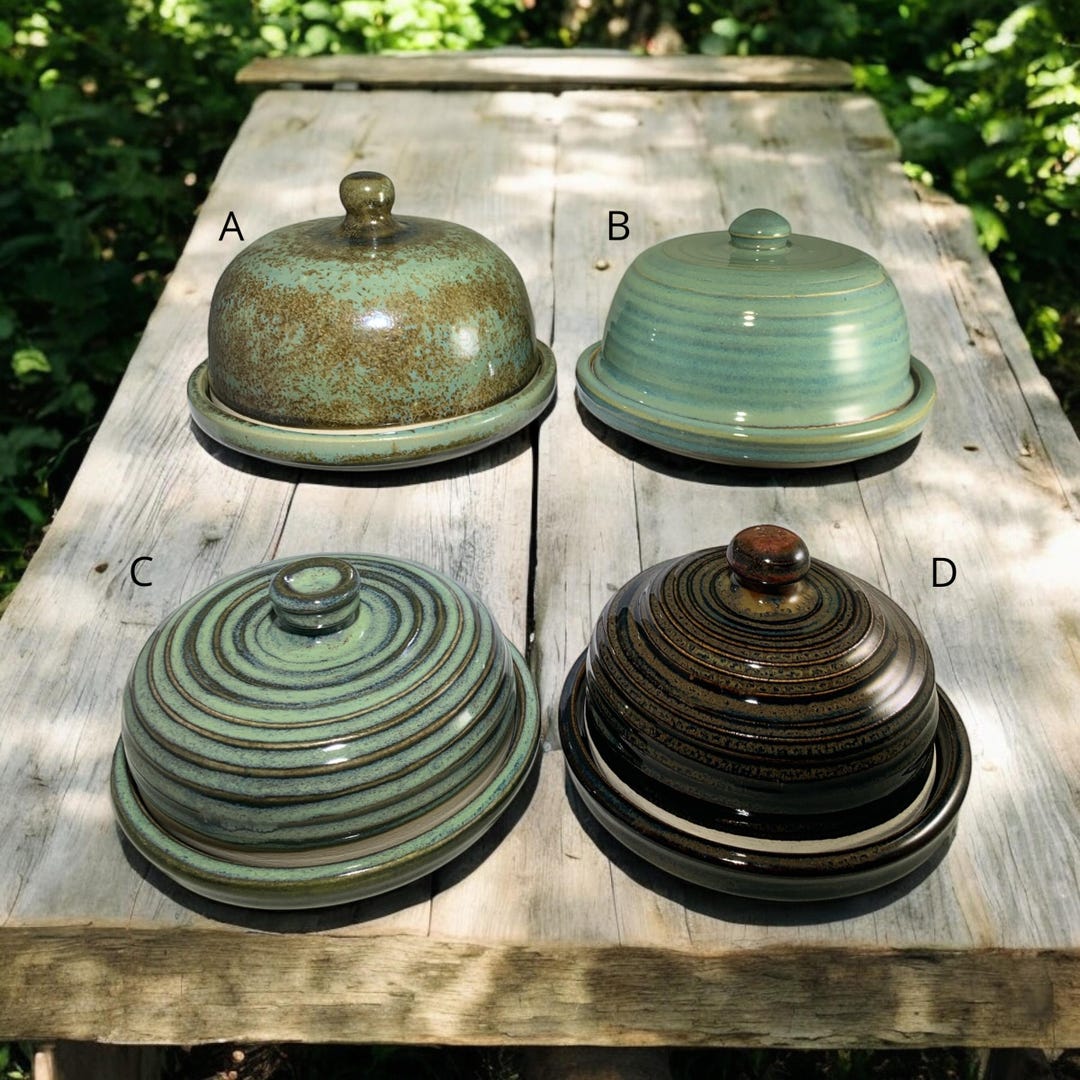 Versatile Mini Ceramic Cloche, Mini Cake Plate, Mini Cheese Plate ...