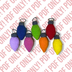 Christmas Light Bulb Ornament Crochet Pattern PDF ONLY Holiday Light ...