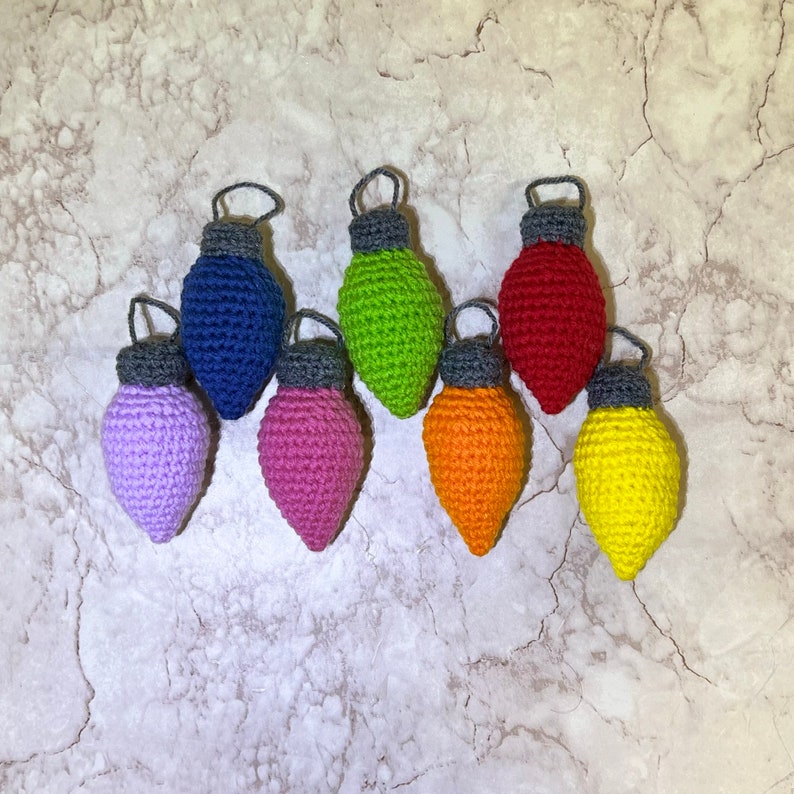 Christmas Light Bulb Ornament Crochet Pattern PDF ONLY Holiday Light ...