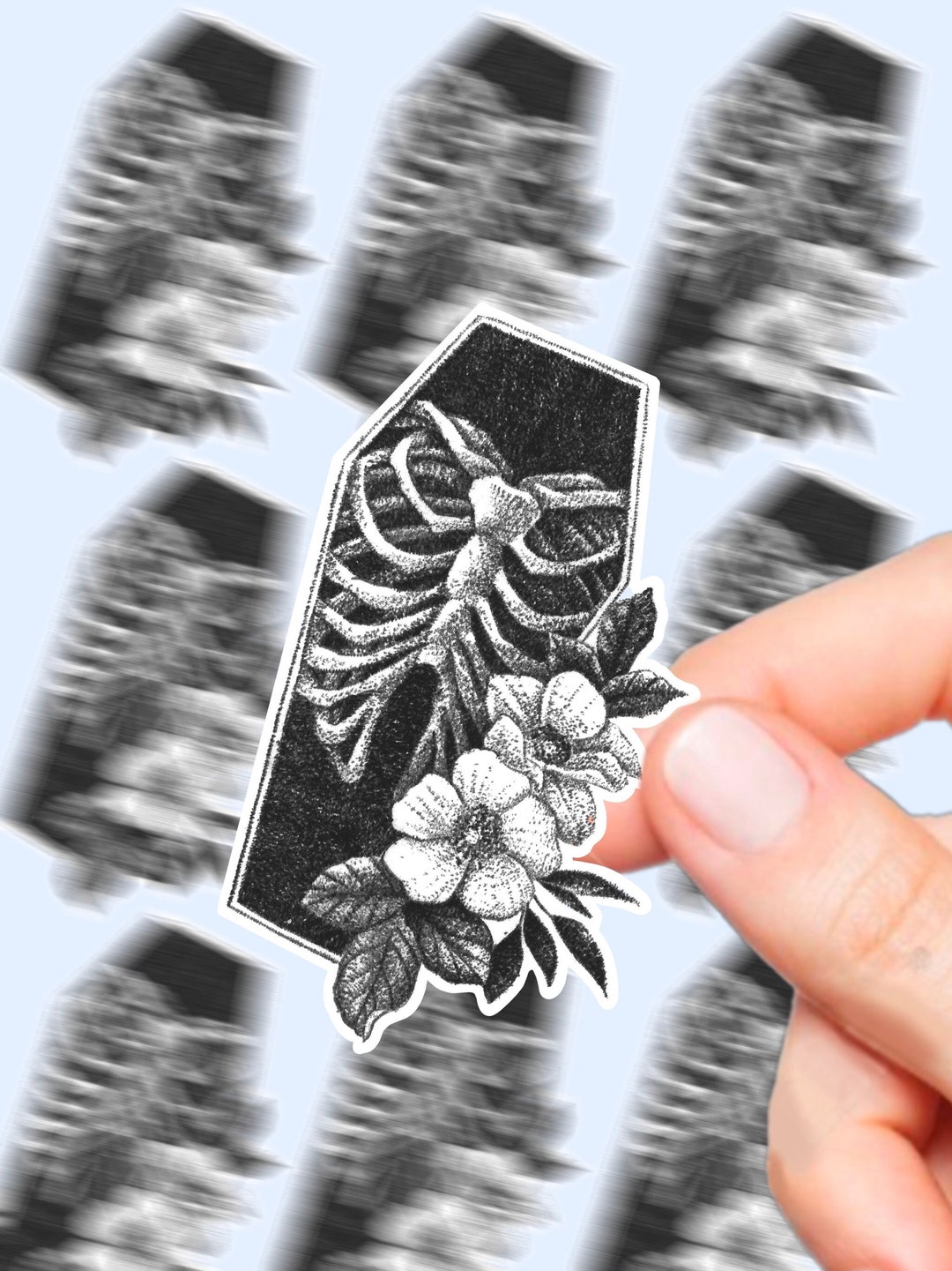 Coffin Vinyl Sticker - Etsy