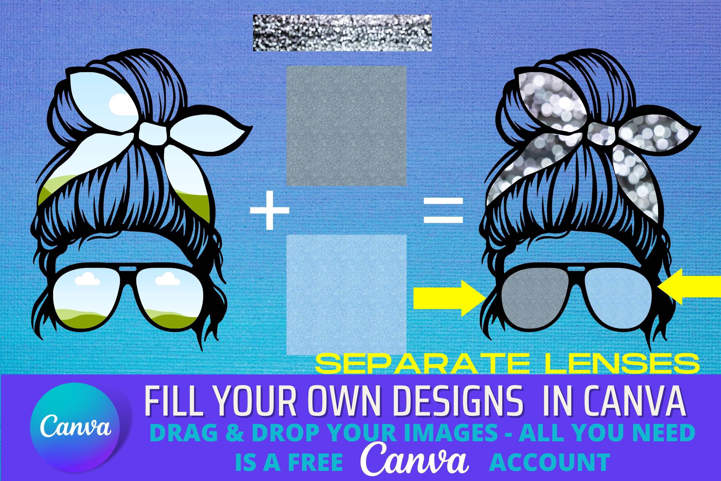 CANVA Family Life Frames, Drag and Drop, Canva Template, Messy Bun, Kid ...