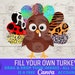 Turkey Canva Drag and Drop Frames, Thanksgiving, Fall, Editable BUNDLE ...
