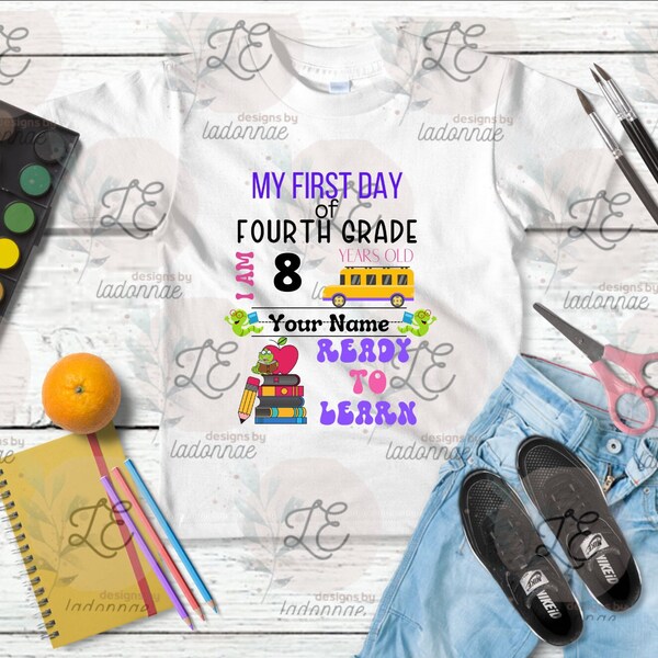 My First Day of .... BUNDLE Personalized First Second Third Fourth ...