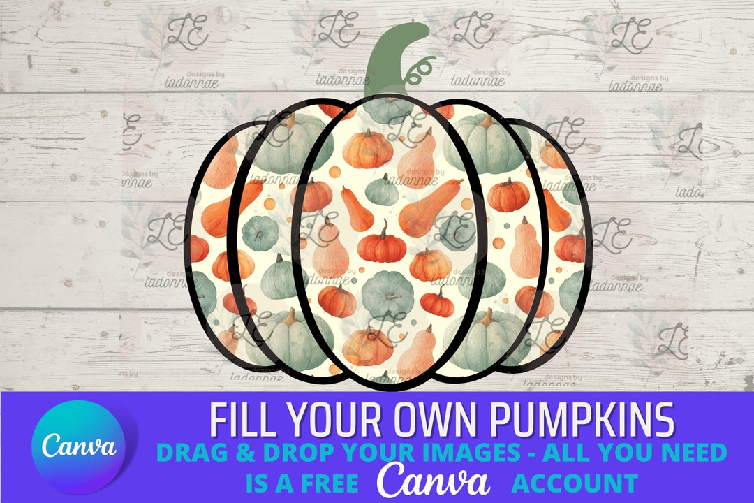Fall, Halloween, Pumpkin, Canva, Template, Editable, Frame, Canva Frame ...