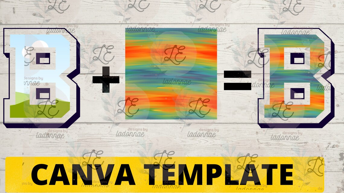 Block Letter CANVA Template - Drag and Drop - Editable Canva Frame ...