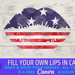 CANVA Drag and Drop Lips Template Editable Frames, 3 Styles - Etsy