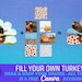 Turkey Canva Drag and Drop Frames Thanksgiving Fall - Etsy