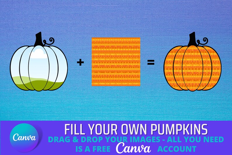 3 Pumpkin Canva Template, Fall, Halloween, Pumpkins, Editable, Frame ...