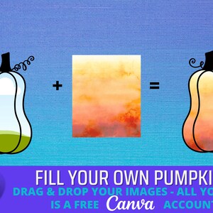 3 Pumpkin Canva Template, Fall, Halloween, Pumpkins, Editable, Frame ...