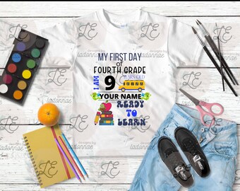 My First Day of .... BUNDLE Personalized First Second Third Fourth ...