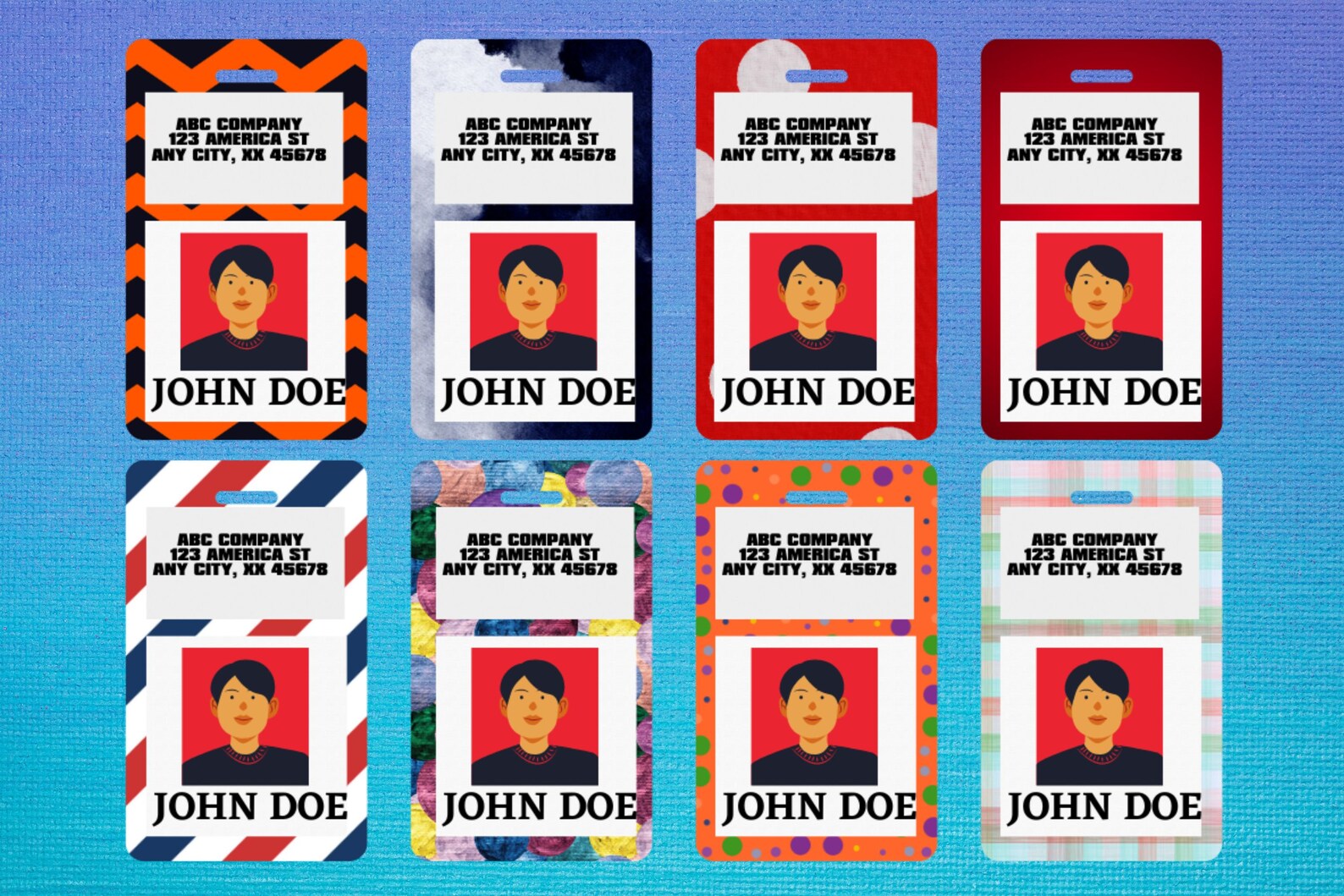 Canva ID Badge Frame Template, Drag and Drop, Editable, Digital Design ...