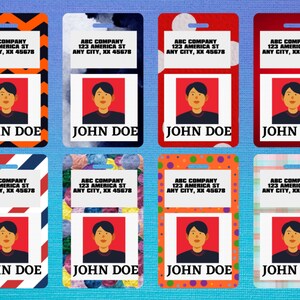 Canva ID Badge Frame Template, Drag and Drop, Editable, Digital Design ...