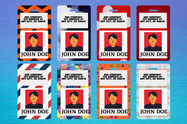 Canva ID Badge Frame Template, Drag and Drop, Editable, Digital Design ...