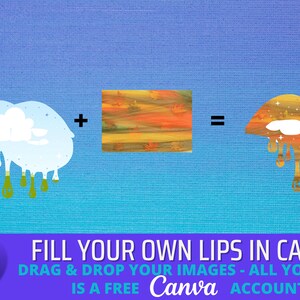 CANVA Drag and Drop Lips Template Editable Frames, 3 Styles - Etsy