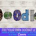 Fill Your Own Doodle Letters Canva Template INCLUDING Numbers ...